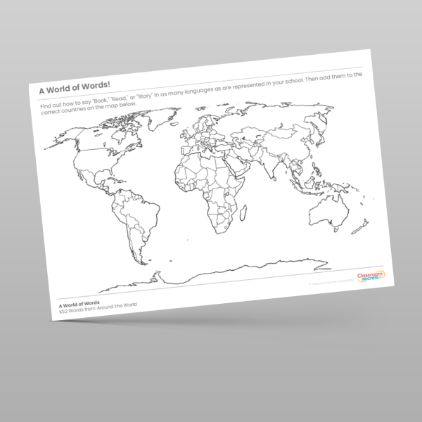 KS2 A World Of Words Research Activity Resource | Classroom Secrets