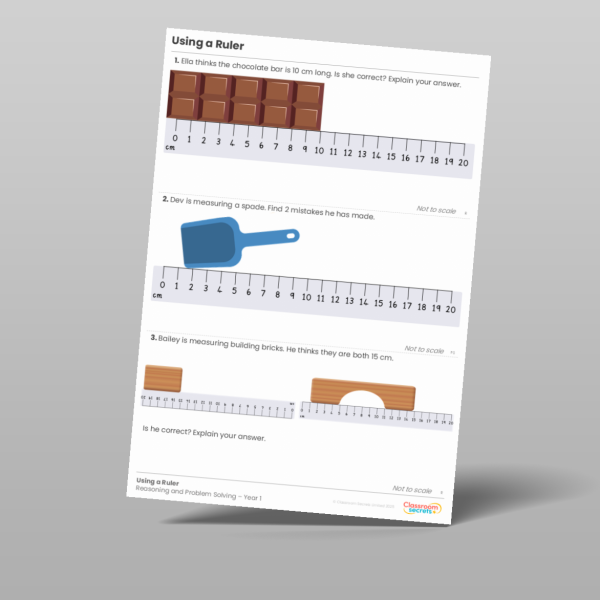 Year 1 Using A Ruler Reasoning And Problem Solving Resource | Classroom ...