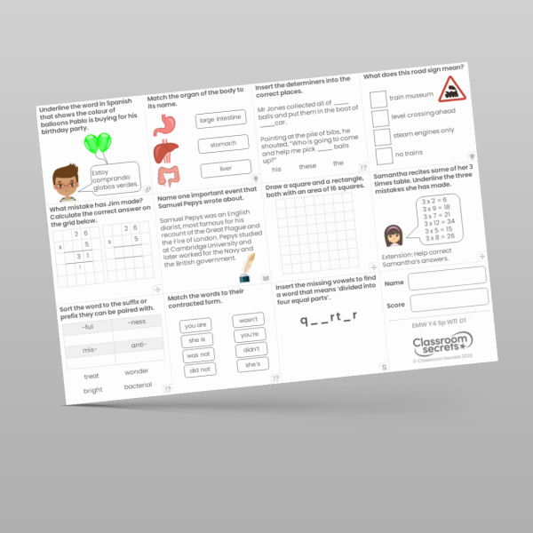 Year 4 Early Morning Work Spring Week 11 Resource | Classroom Secrets