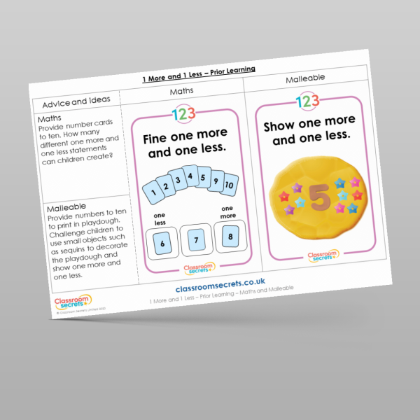 Year 1 1 More And 1 Less Prior Learning Resource | Classroom Secrets