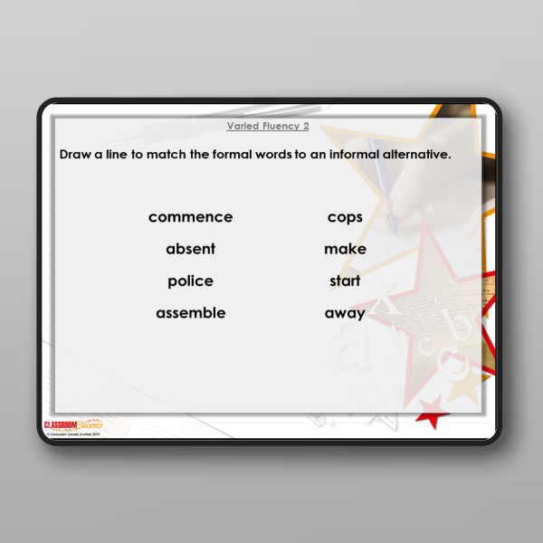 Year 6 Formal And Informal Vocabulary Modelling Ppt Resource ...