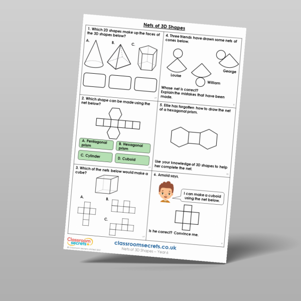 Year 6 Nets Of 3d Shapes Mixed Activity Resource | Classroom Secrets