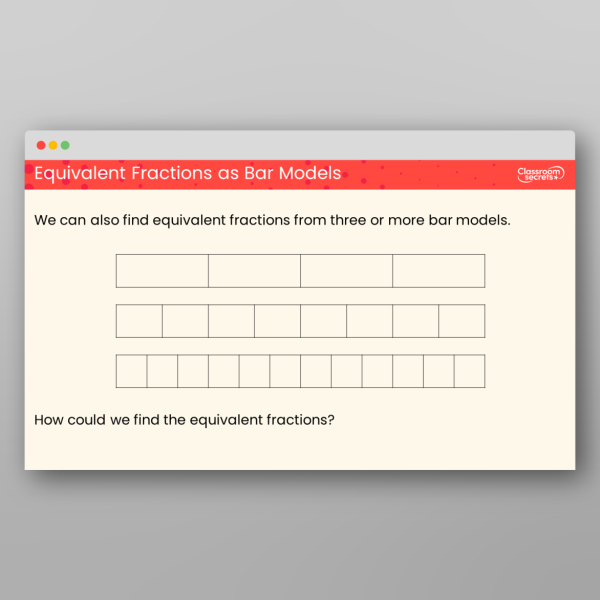 Year 3 Equivalent Fractions As Bar Models Teaching Ppt Resource ...