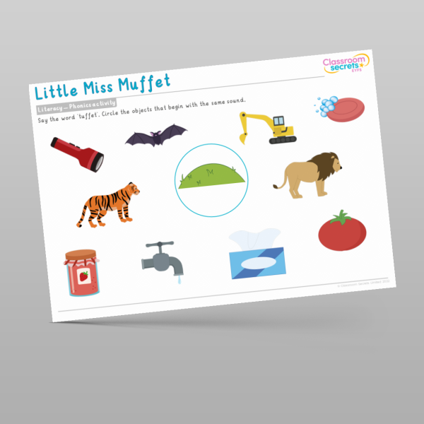 Eyfs Little Miss Muffet Phonics Activity Resource | Classroom Secrets