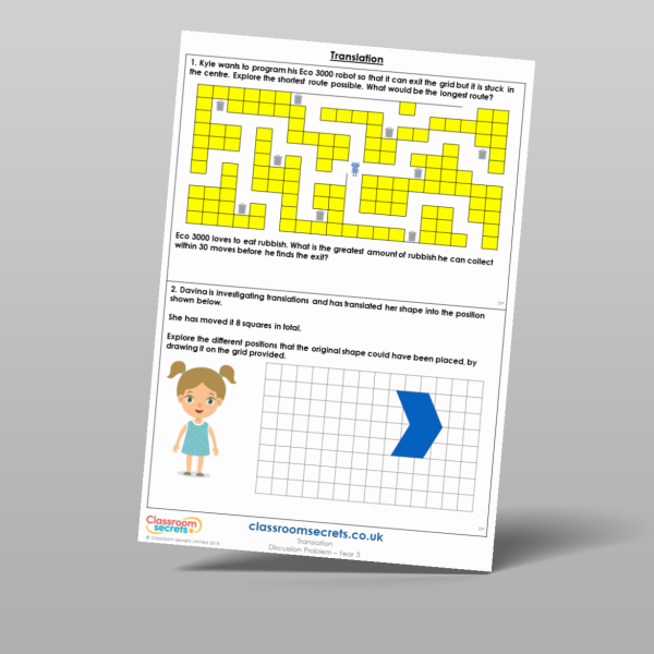 Year 5 Translation Discussion Problem Resource | Classroom Secrets