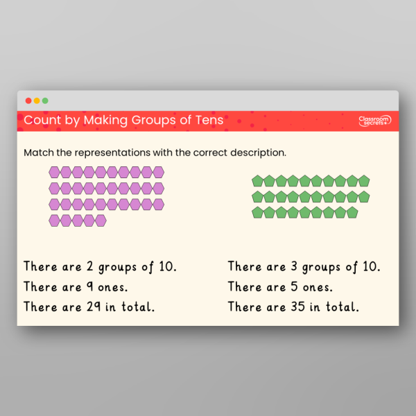 Year 1 Count By Making Groups Of Tens Teaching Ppt Resource | Classroom ...