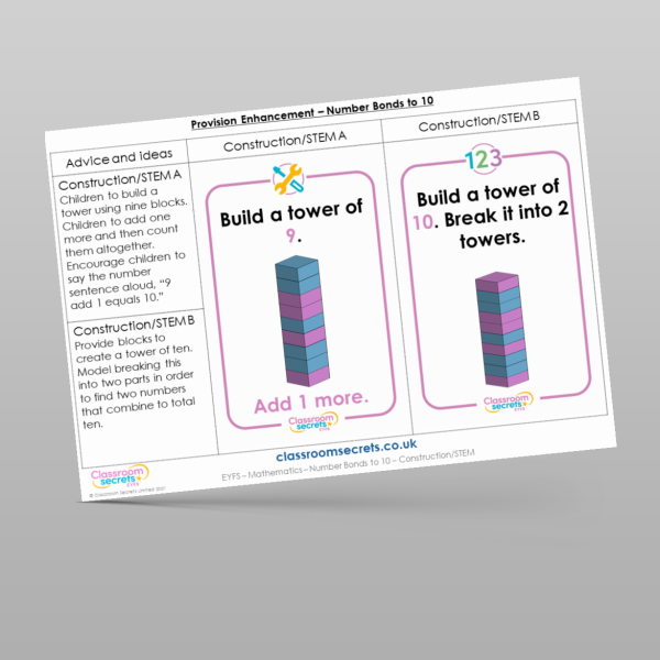 Eyfs Number Bonds To 10 Provision Enhancement Resource | Classroom Secrets