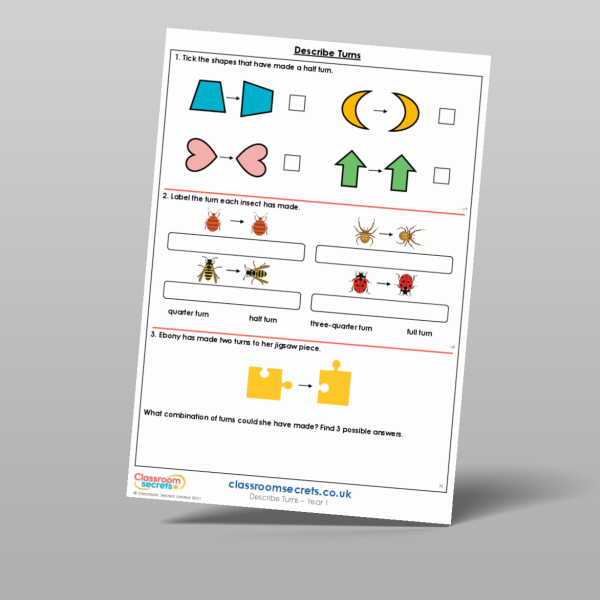 Year 1 Describe Turns Main Activity Resource | Classroom Secrets