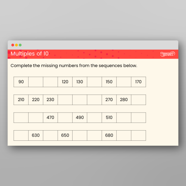 Year 3 Multiples Of 10 Teaching Ppt Resource | Classroom Secrets