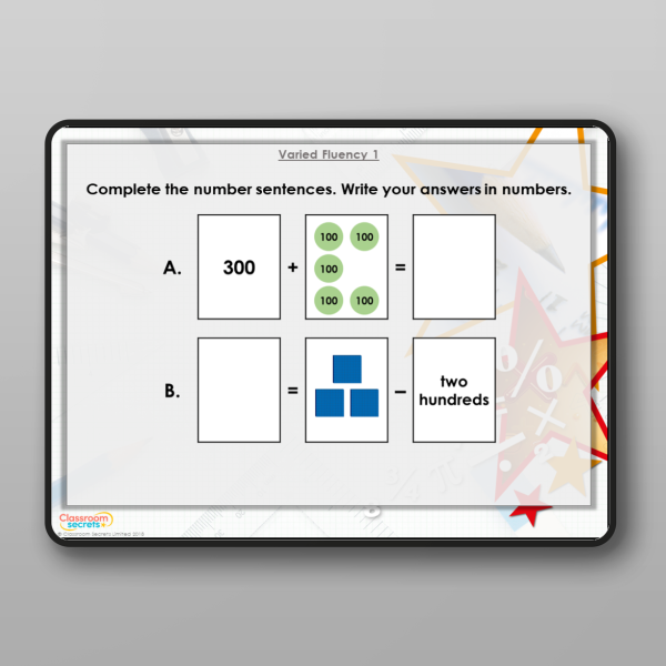 Year 3 Add And Subtract Multiples Of 100 Modelling Ppt Resource | Classroom Secrets