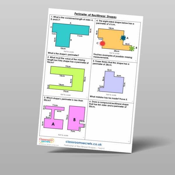 Year 4 Perimeter Of Rectilinear Shapes Mixed Activity Resource ...
