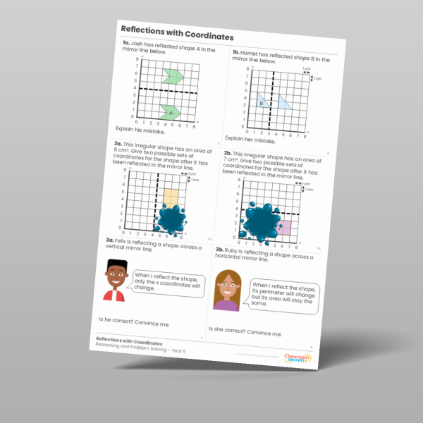 Year 5 Reflections With Coordinates Reasoning And Problem Solving ...