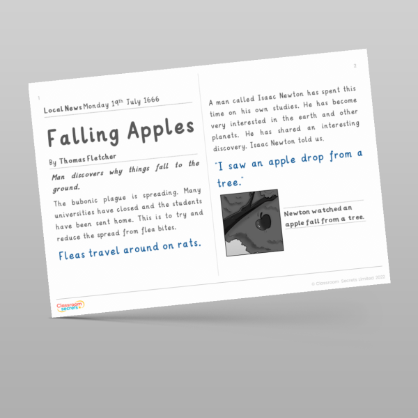 Year 1 Reading Skills Falling Apples Resource | Classroom Secrets