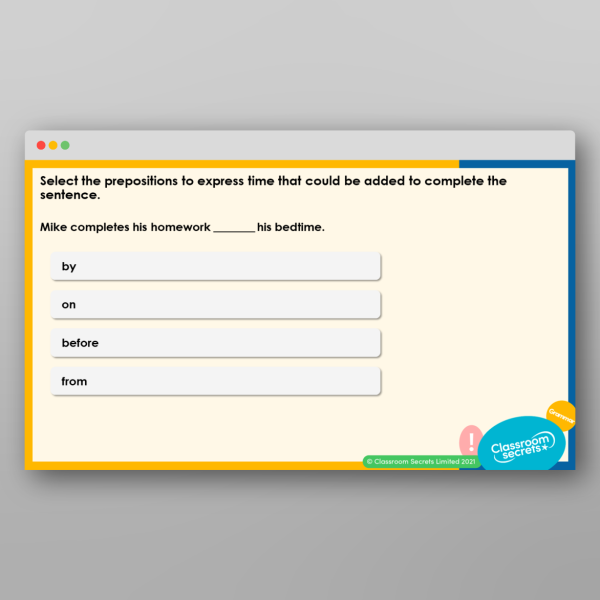 Year 3 Using Prepositions To Express Time Teaching Ppt Resource ...
