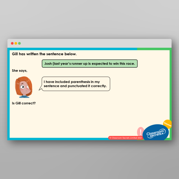 Year 5 Using Brackets To Indicate Parenthesis Teaching Ppt Resource ...