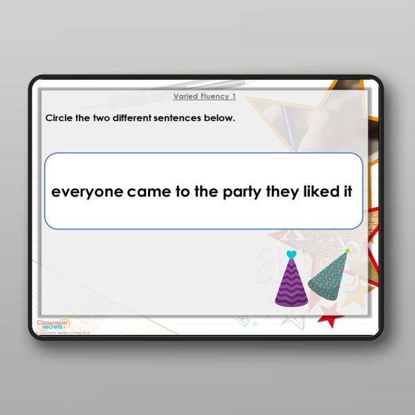 Year 1 Recognising Sentences Modelling Ppt Resource Classroom Secrets