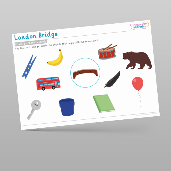 Eyfs London Bridge Phonics Activity Resource | Classroom Secrets