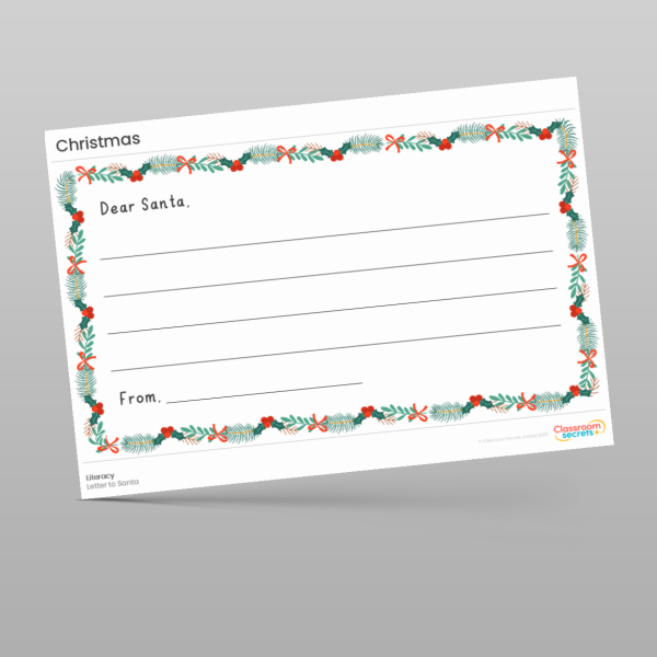 Eyfs Letter To Santa Worksheets Resource | Classroom Secrets