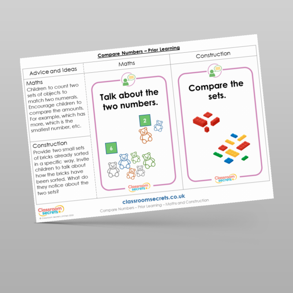 Year 1 Compare Numbers Prior Learning Resource | Classroom Secrets