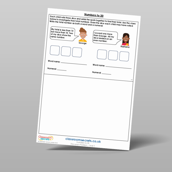 Year 2 Numbers To 20 Discussion Problem Resource | Classroom Secrets