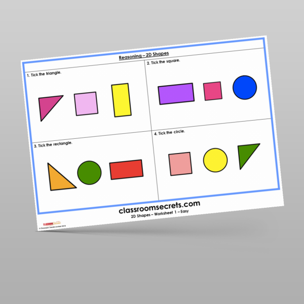 KS1 2d Shapes Reasoning Test Practice Resource | Classroom Secrets