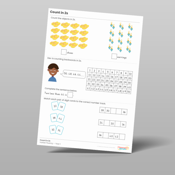 Year 1 Count In 2s Varied Fluency 2 Resource | Classroom Secrets