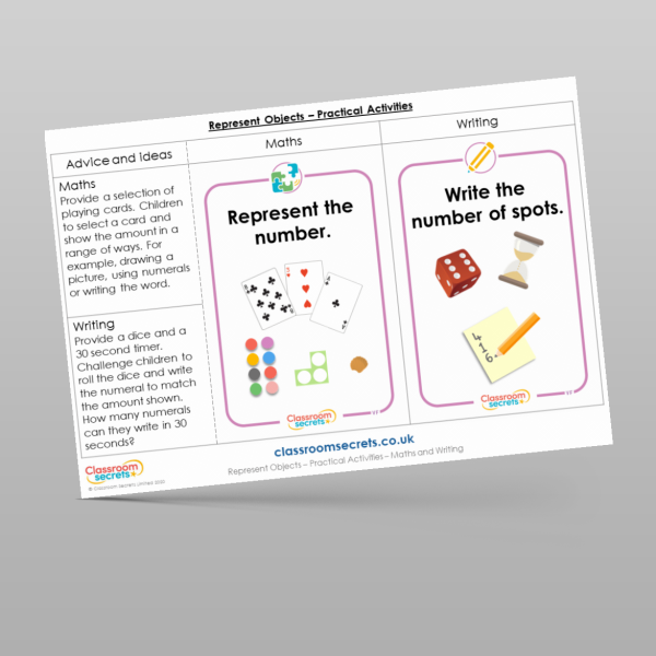 Year 1 Represent Objects Practical Activities Resource Classroom Secrets