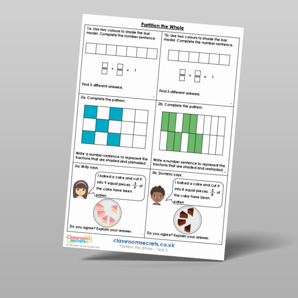 Year 3 Partition The Whole Reasoning And Problem Solving Resource ...
