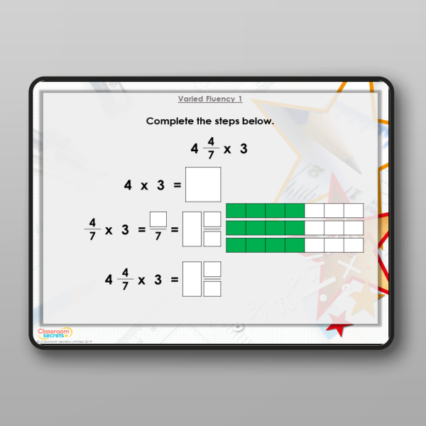 Year 5 Multiply A Mixed Number By An Integer Modelling Ppt Resource ...