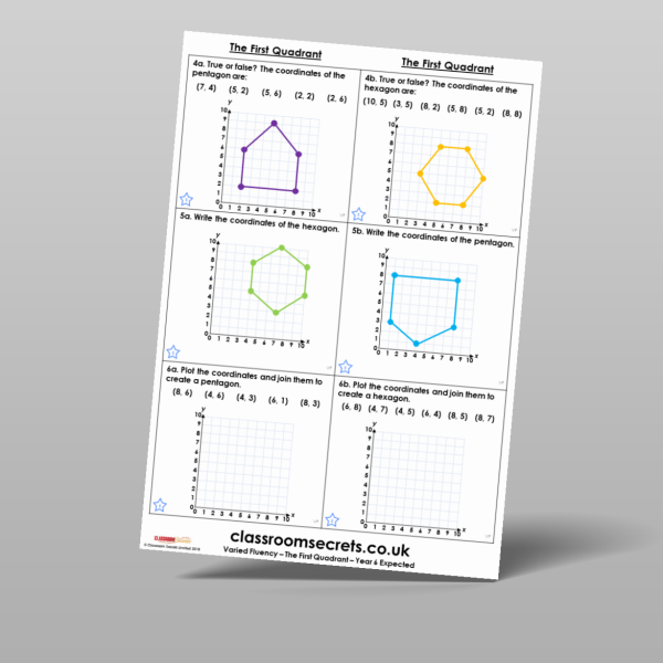 Year 6 The First Quadrant Varied Fluency Resource | Classroom Secrets