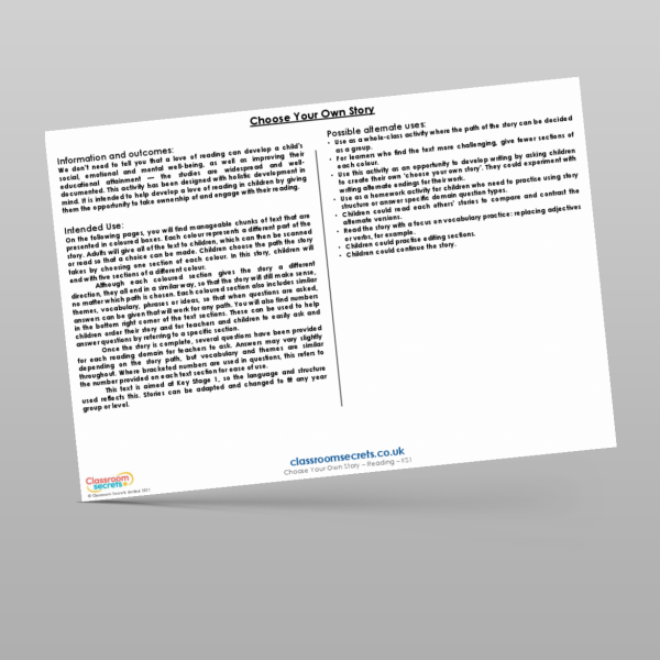 KS1 Choose Your Own Story Resource | Classroom Secrets