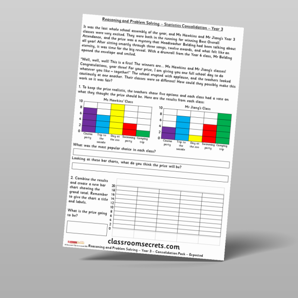 Year 3 Statistics Consolidation Activity Resource | Classroom Secrets