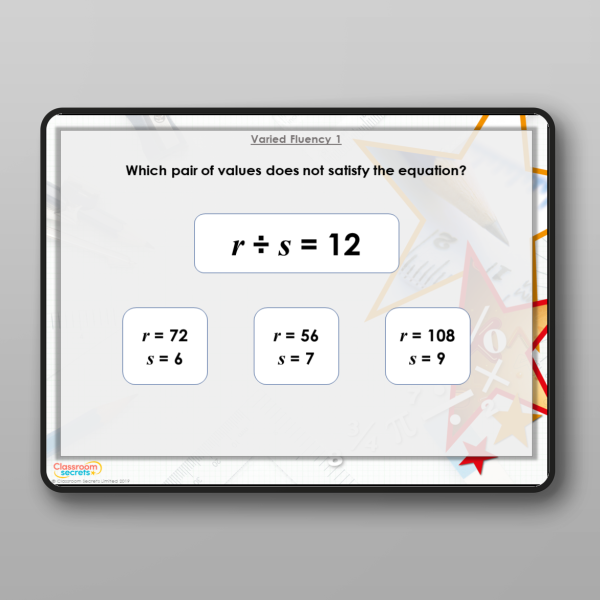 Year 6 Find Pairs Of Values 2 Modelling Ppt Resource | Classroom Secrets