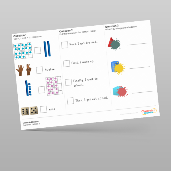 Year 1 Summer 2 Week 3 Maths In Minutes Resource | Classroom Secrets