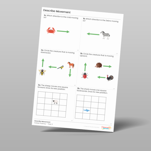 Year 2 Describe Movement Varied Fluency 2 Resource | Classroom Secrets