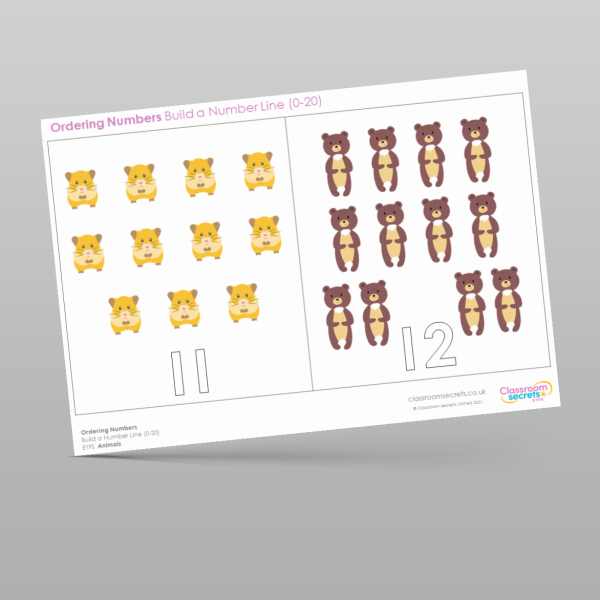 Eyfs Animals Build A Number Line Learning Activity Resource | Classroom ...