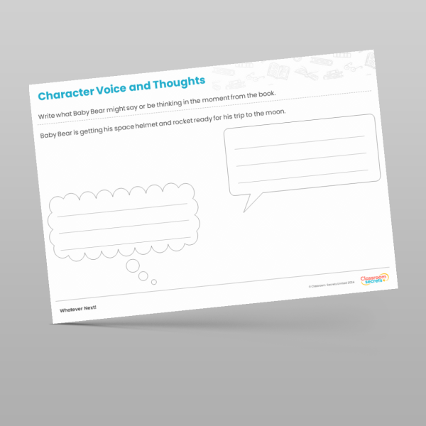 Year 1 Whatever Next Writing Unit Character Voice And Thoughts Resource ...