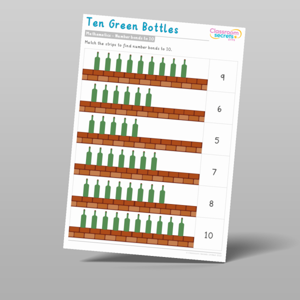 Eyfs Ten Green Bottles Number Bonds To 10 Resource | Classroom Secrets