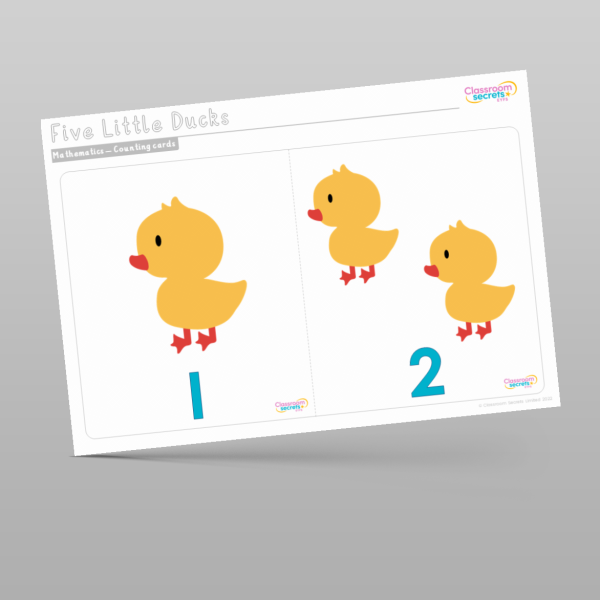 Eyfs Five Little Ducks Counting Cards Resource | Classroom Secrets