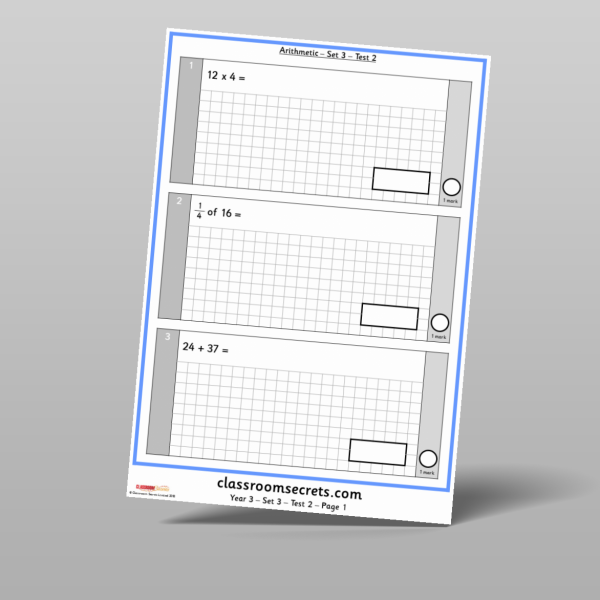 Year 3 Spring 1 Arithmetic Test Resource | Classroom Secrets