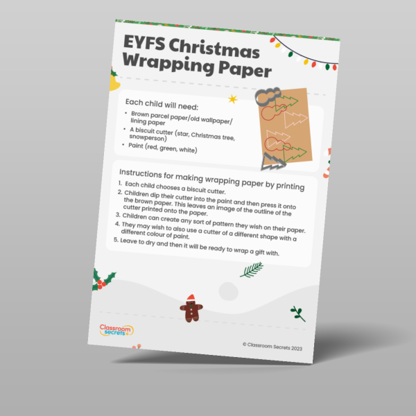 Eyfs Christmas Wrapping Paper Resource | Classroom Secrets