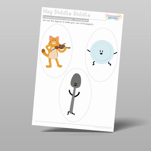 Eyfs Hey Diddle Diddle Stick Puppets Resource | Classroom Secrets