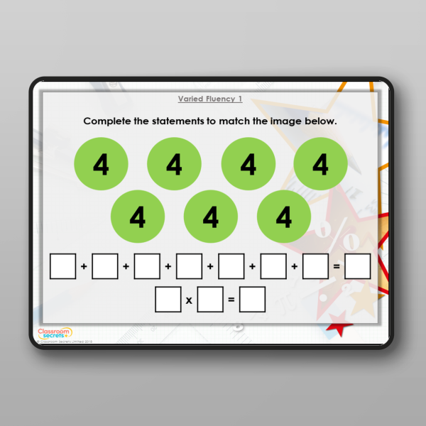 Year 3 Multiply By 4 Modelling Ppt Resource | Classroom Secrets
