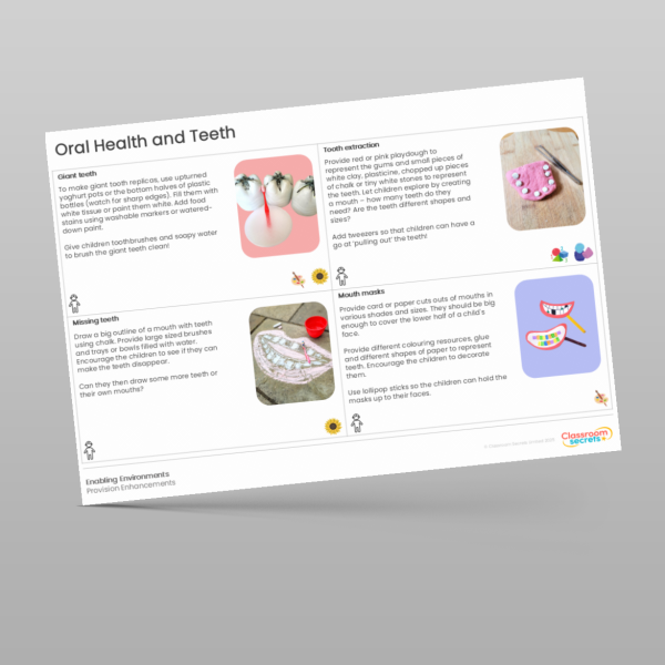 Eyfs Oral Health And Teeth Provision Enhancements Resource | Classroom ...