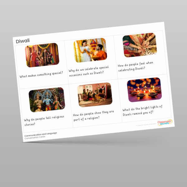 Eyfs Diwali Conversation Cards Resource | Classroom Secrets