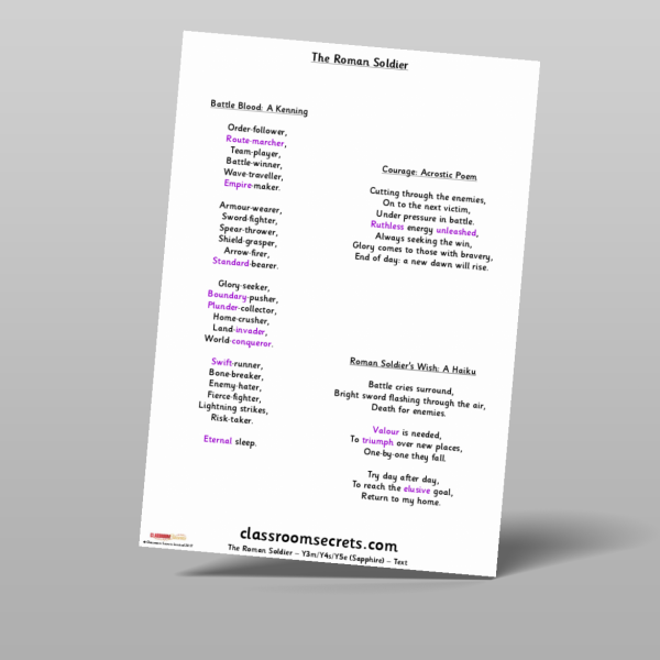 KS2 The Roman Soldier Sapphire Guided Reading Pack Resource | Classroom ...