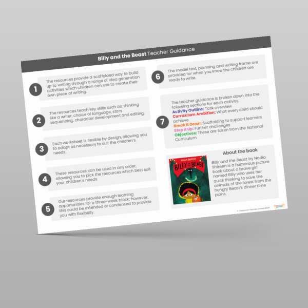 KS1 Billy And The Beast Writing Unit Guidance Resource | Classroom Secrets