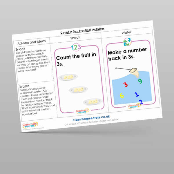 Year 2 Count In 3s Practical Activities Resource | Classroom Secrets