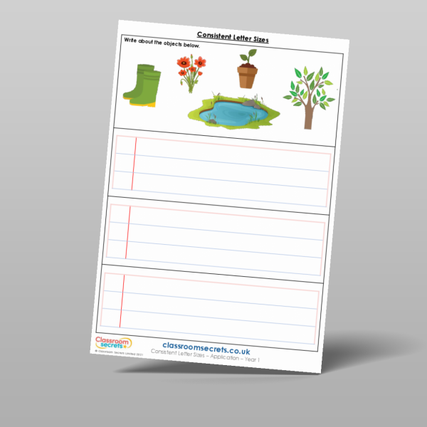 Year 1 Consistent Letter Sizes Application Resource | Classroom Secrets
