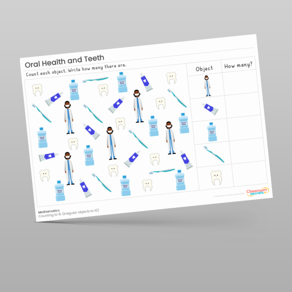 Eyfs Oral Health And Teeth Maths Activities Resource | Classroom Secrets